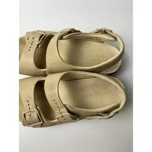 SAS | Shoes | Sas Womens 3 Buckle Cushion Adjustable Cream Comfort ...
